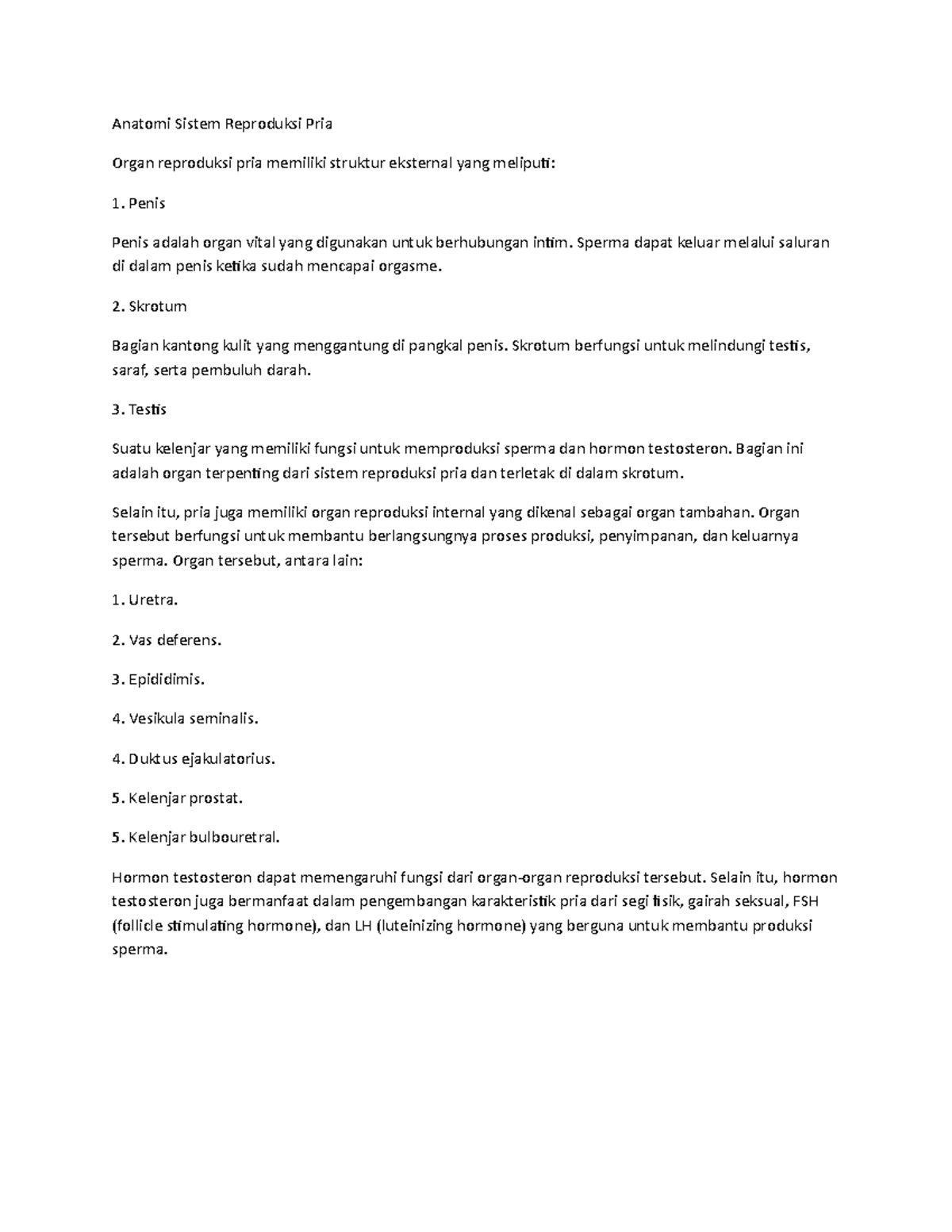 Anatomi Sistem reproduksi pria - Anatomi Sistem Reproduksi Pria Organ ...