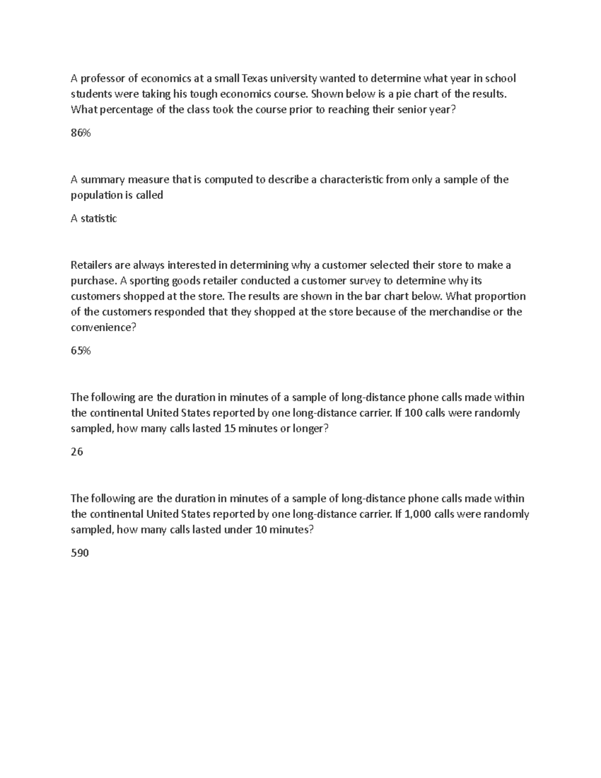 ECON426 Quiz 2 - Notes for quiz - A professor of economics at a small ...