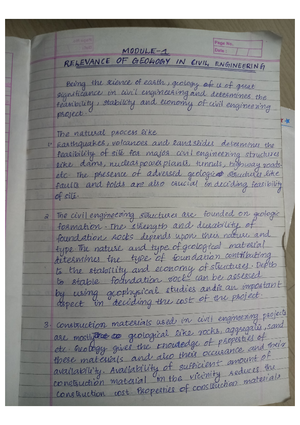 Module 2 geology - Engineering Geology - Studocu