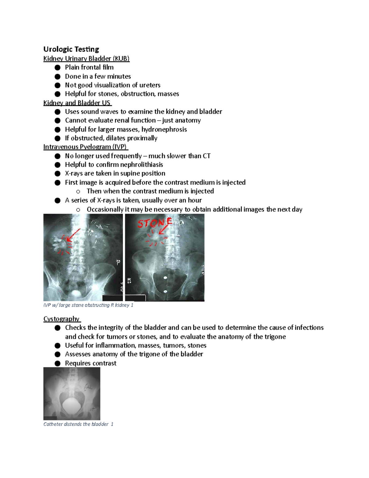 Urologic Testing - Urologic Testing Kidney Urinary Bladder (KUB) Plain ...