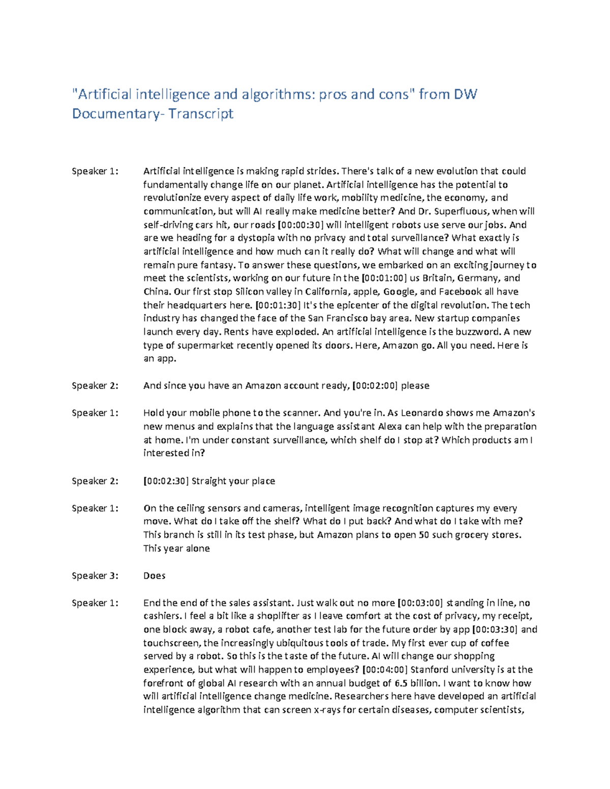 Artificial intelligence and algorithms- pros and cons from DW ...