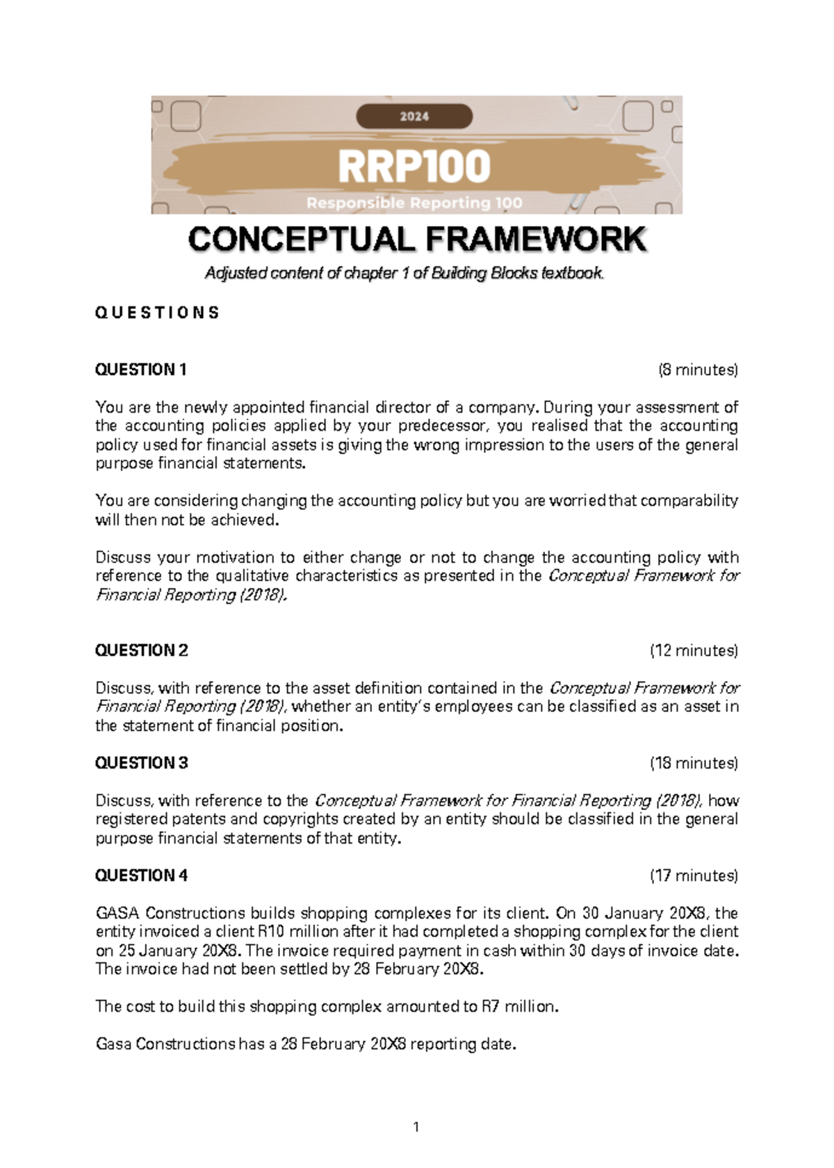 1.1 Conceptual Framework - Homework - Questions - The basics - 1 ...