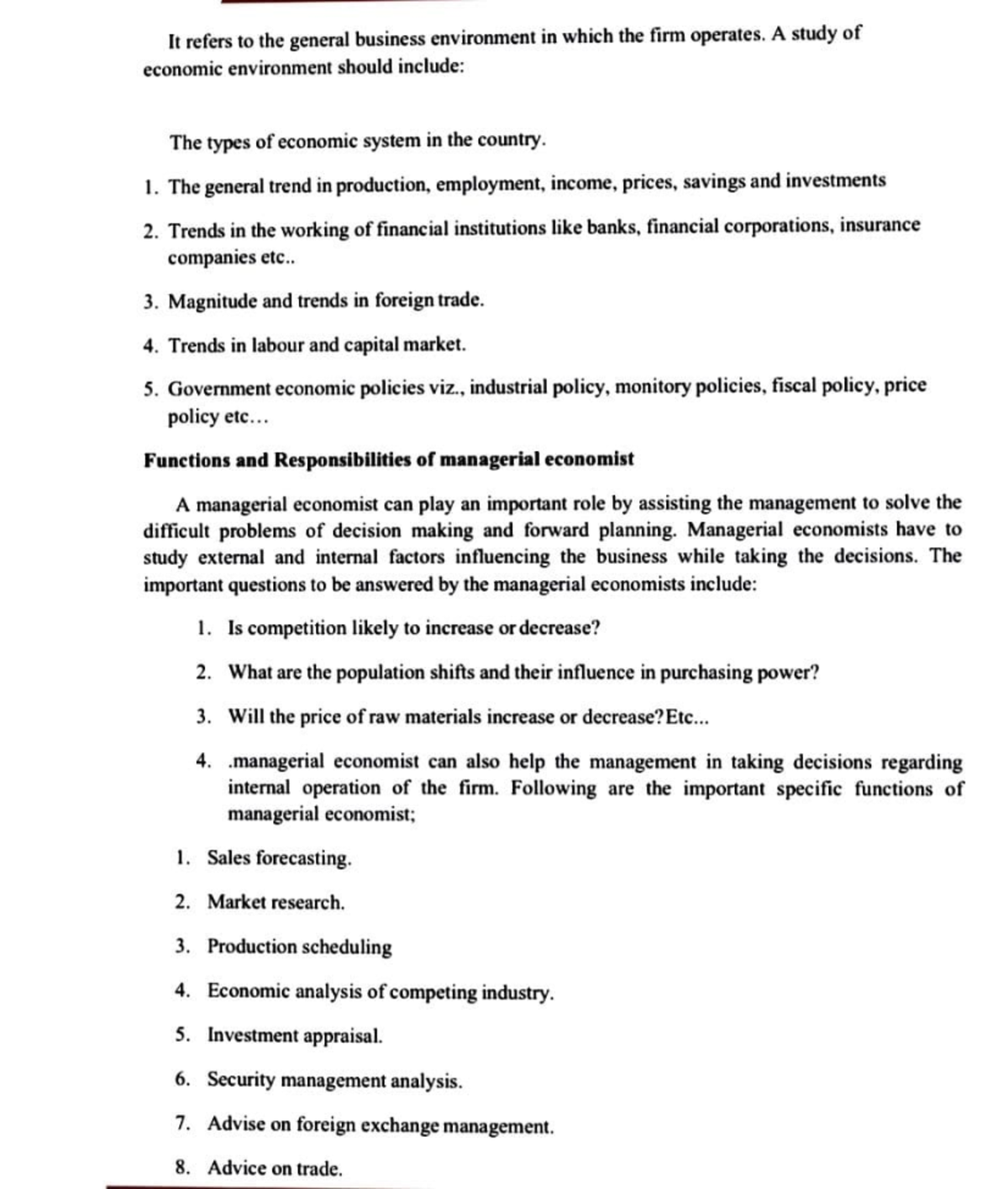 Managerial Economics study material-4 - It refers to the general ...