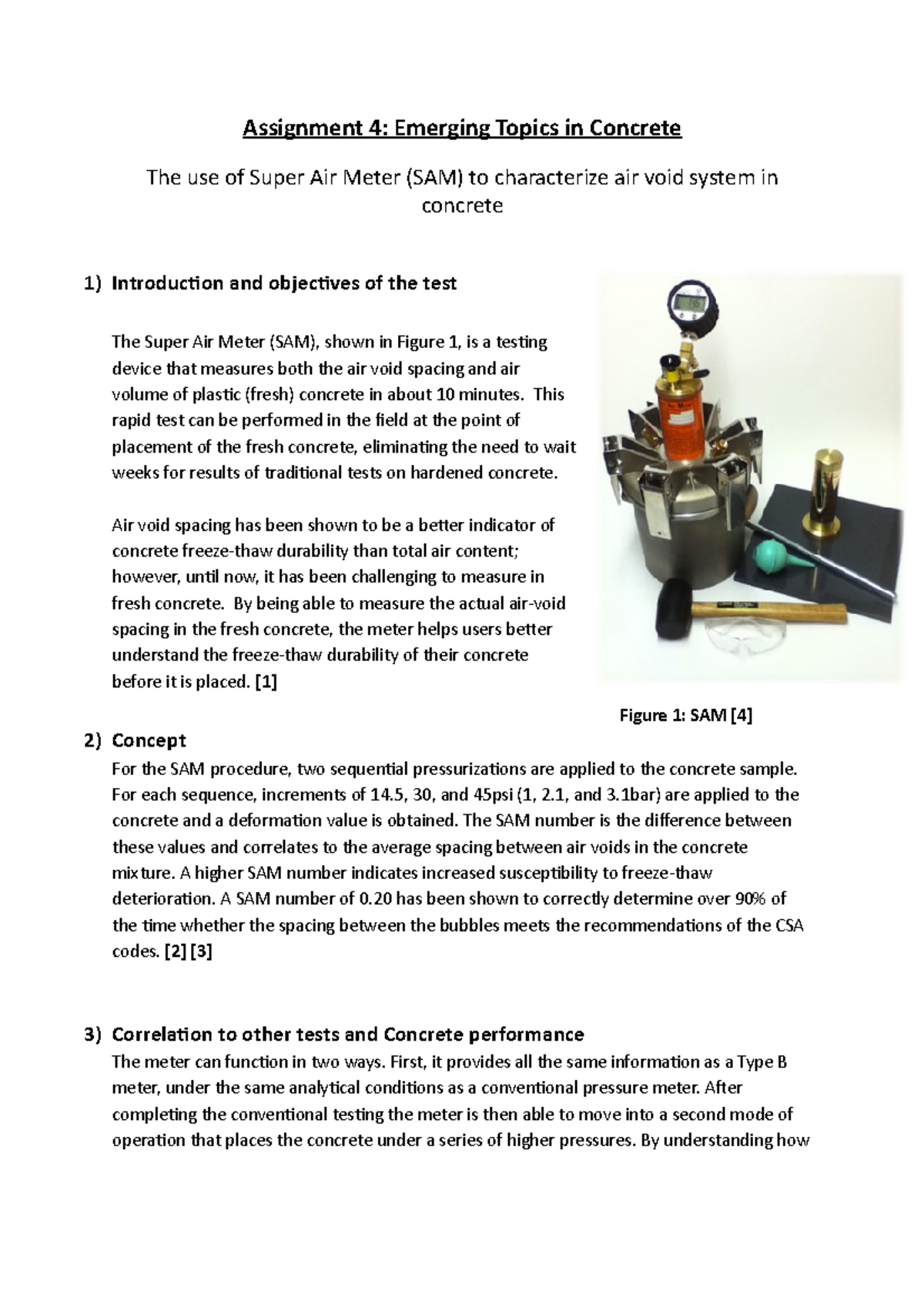 Assignment 4 answers, Emerging topics in concrete - Assignment 4 ...