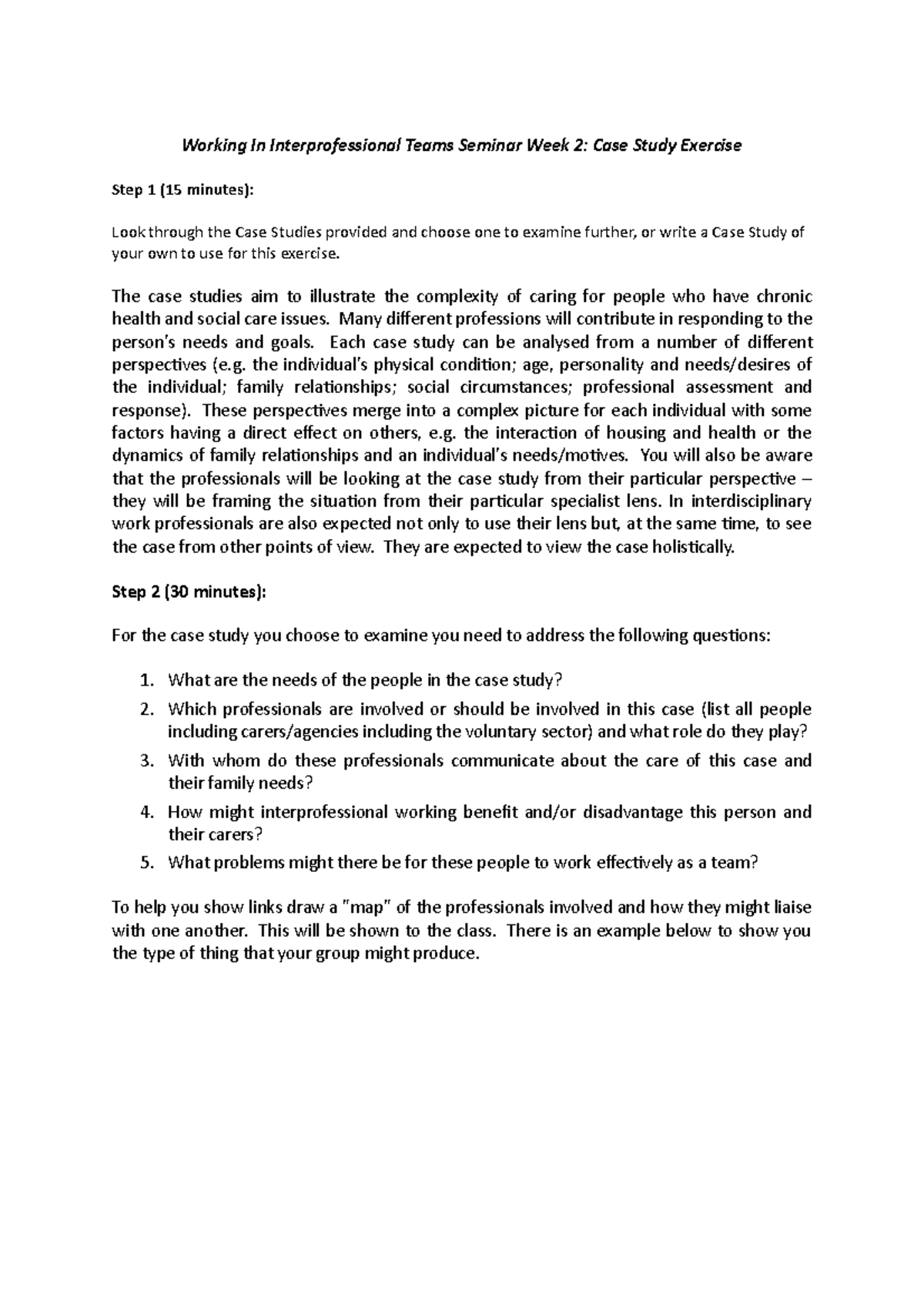 Week 2 Exercise 2 Case Study Instructions - Working In ...