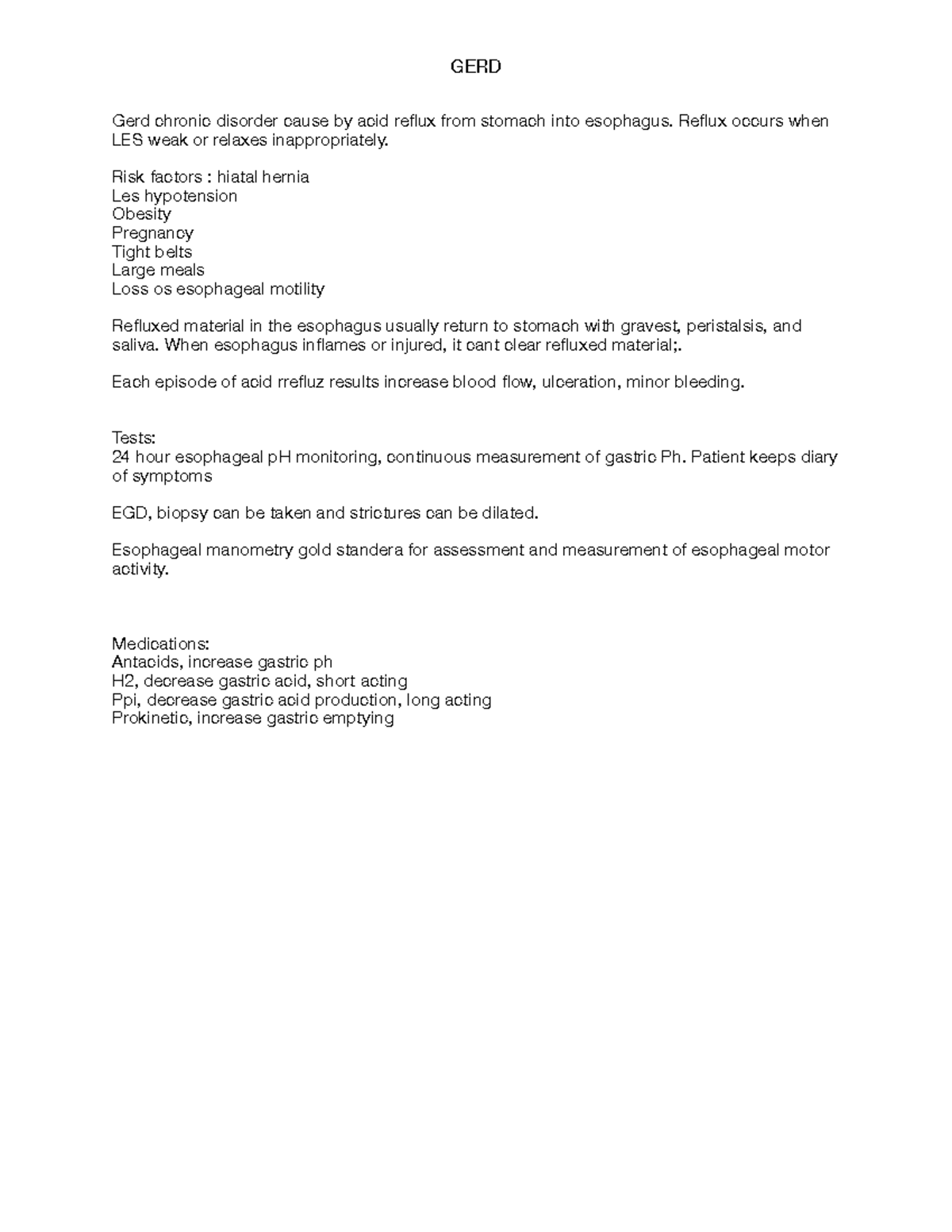 Gerd - Notes - GERD Gerd chronic disorder cause by acid reflux from ...