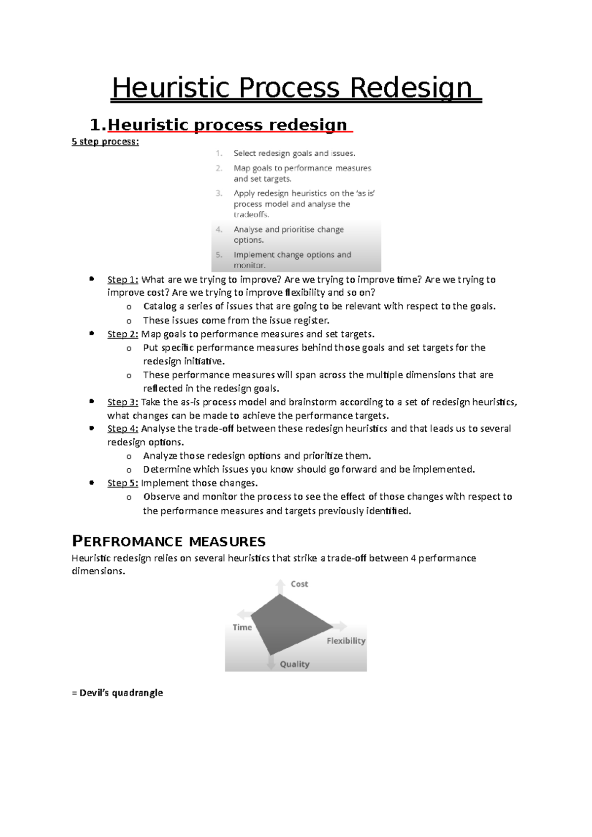 Heuristic Process Redesign - Strategisch management - UGent - Studocu
