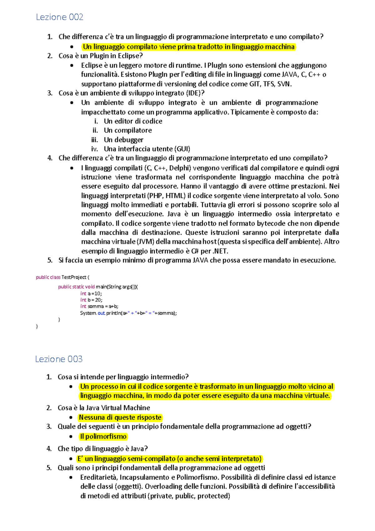 Esame, risposte - Warning: TT: undefined function: 32 Warning: TT: undefined function: 32 ...