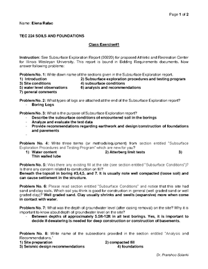 Class Exercise 4 - Page 1 of 2 Dr. Pranshoo Solanki Name ...