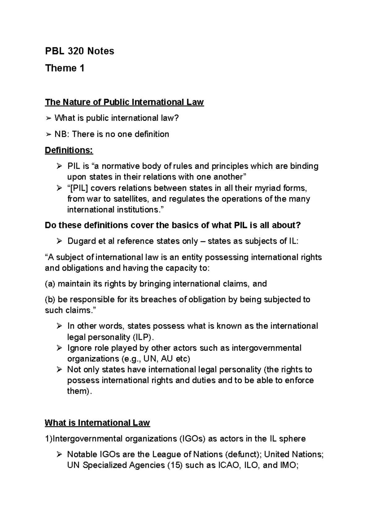 PBL 320 theme 1 notes - PBL 320 Notes Theme 1 The Nature of Public ...