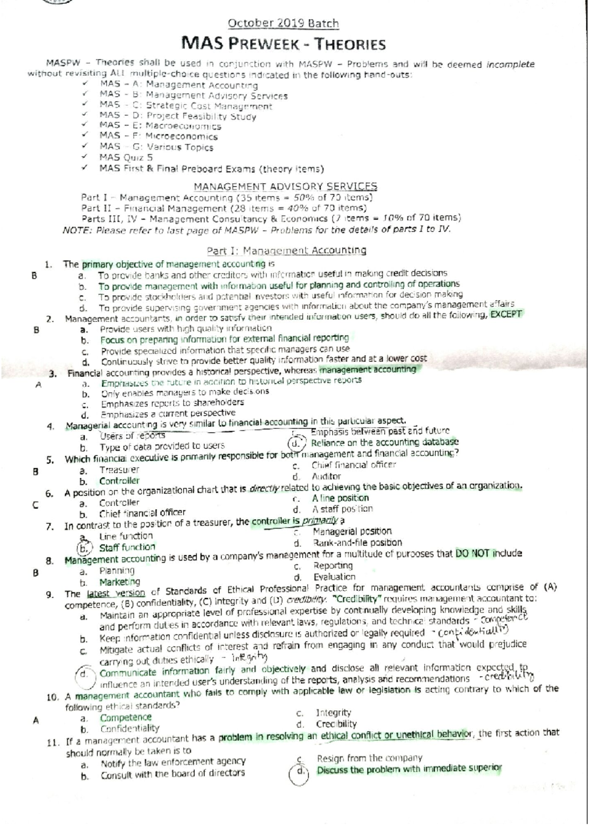 Sample/practice exam January 2015, questions and answers - Geology For ...