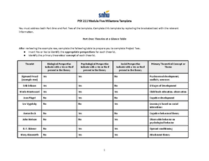 PSY 211 Module Eight Activity - Then answer each of the following ...