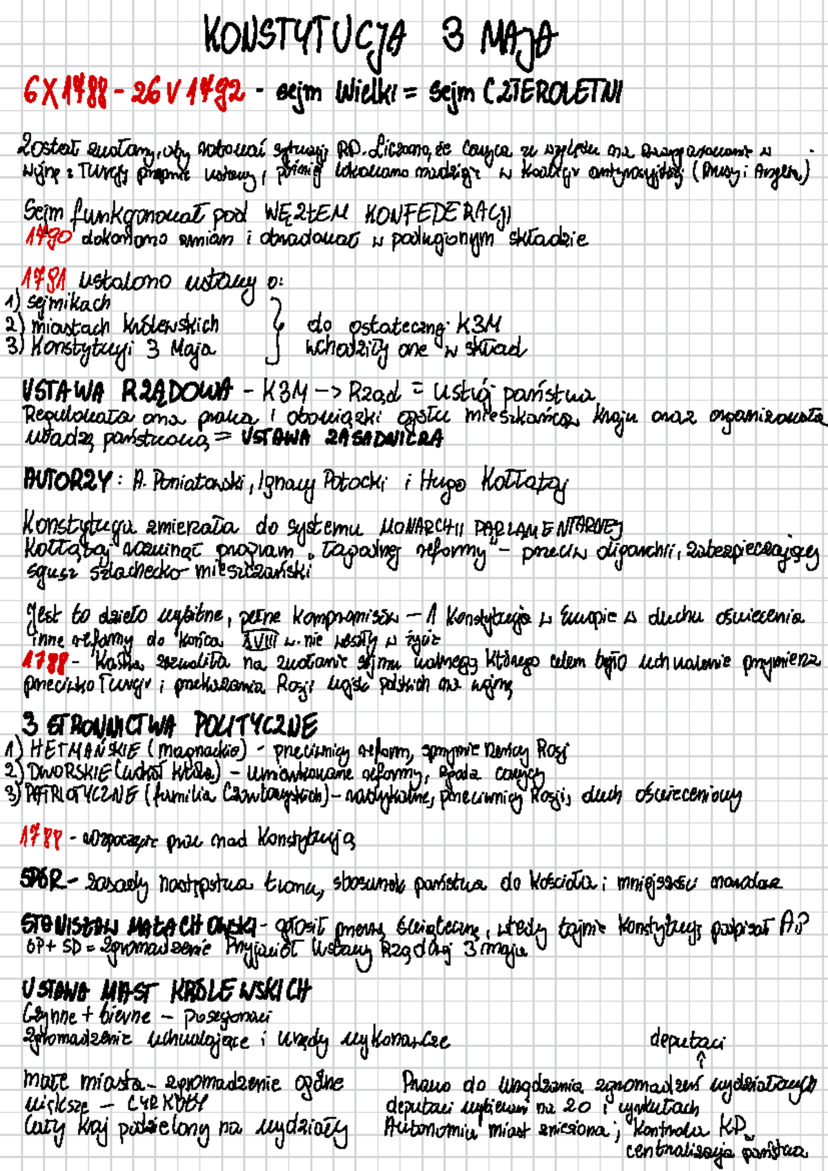 Konstytucja 3 MAJA - Szczegółowa notatka o konstytucji 3 maja ...