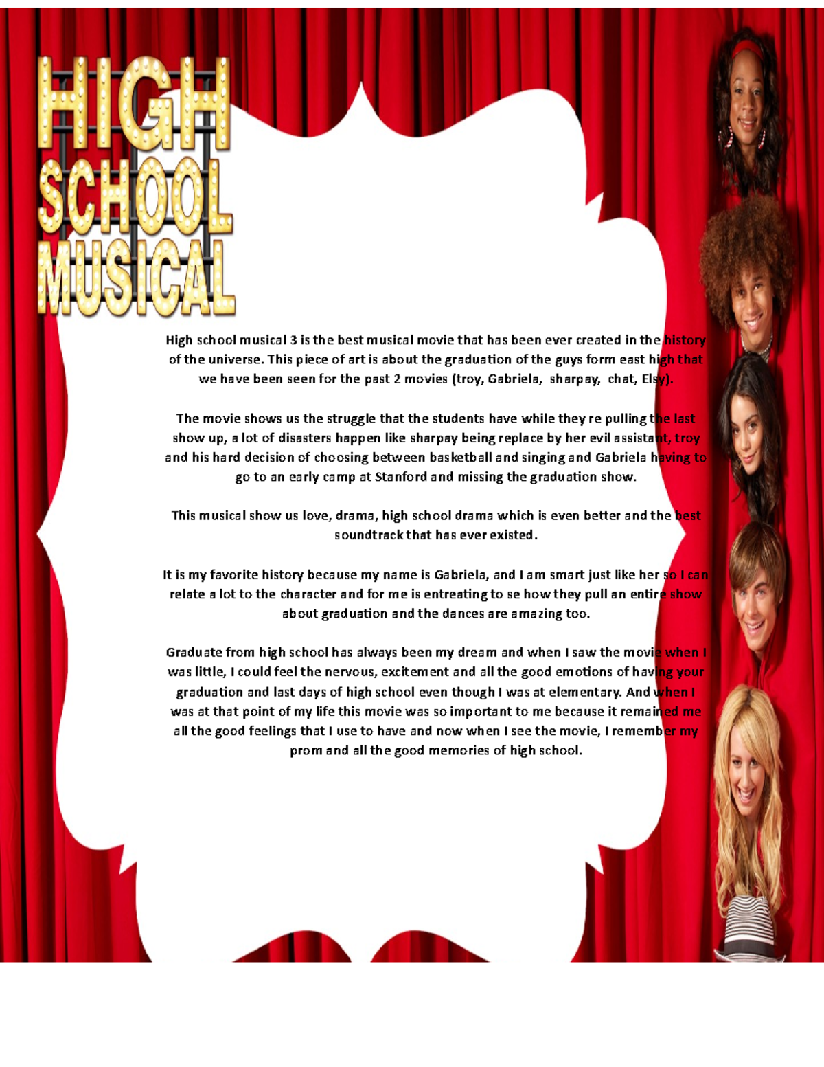 Activity 9 - Actividad de clase - High school musical 3 is the best ...