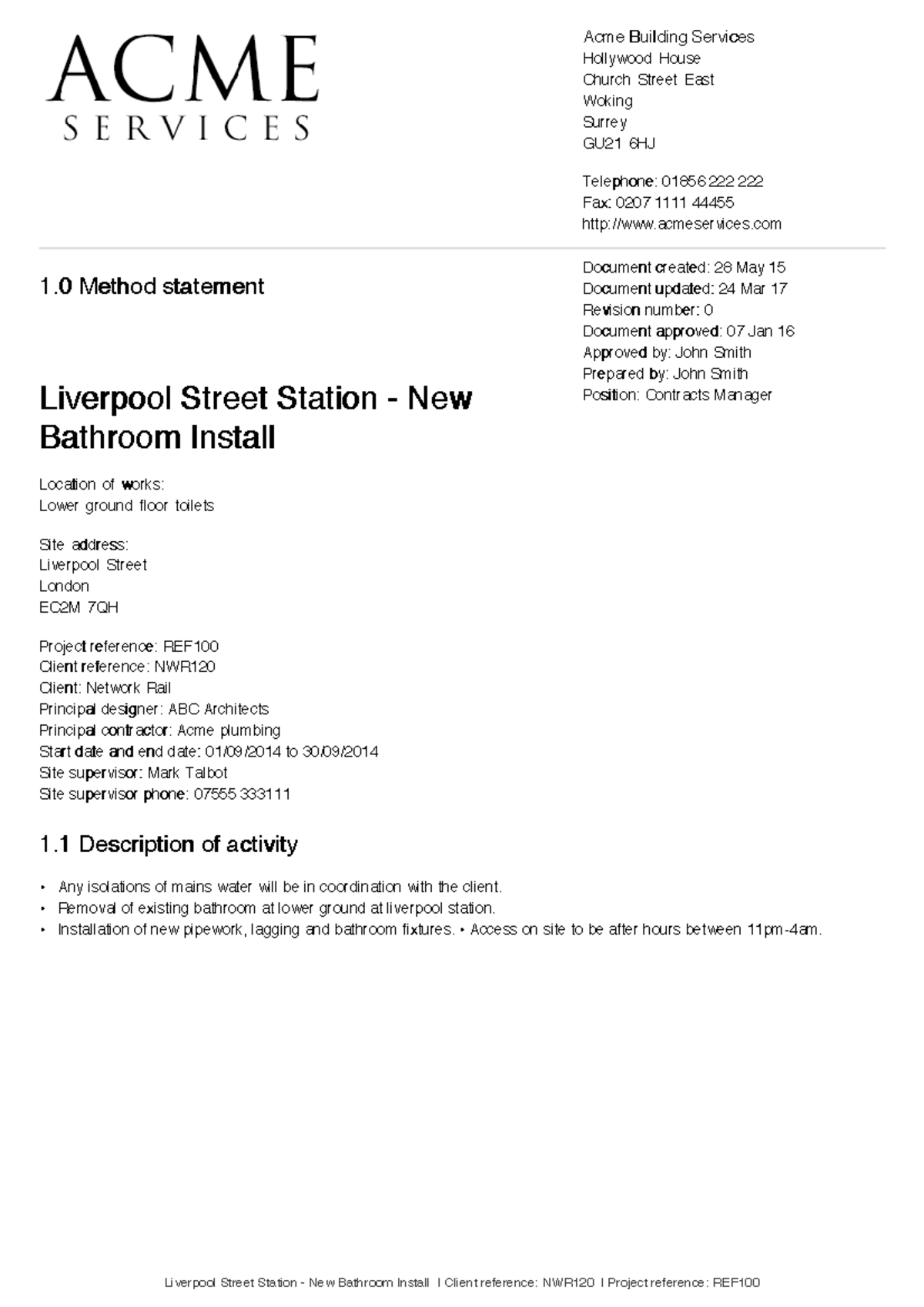 609cba733c2704d88e88be58 example-doc - Acme Building ServicesAcme ...