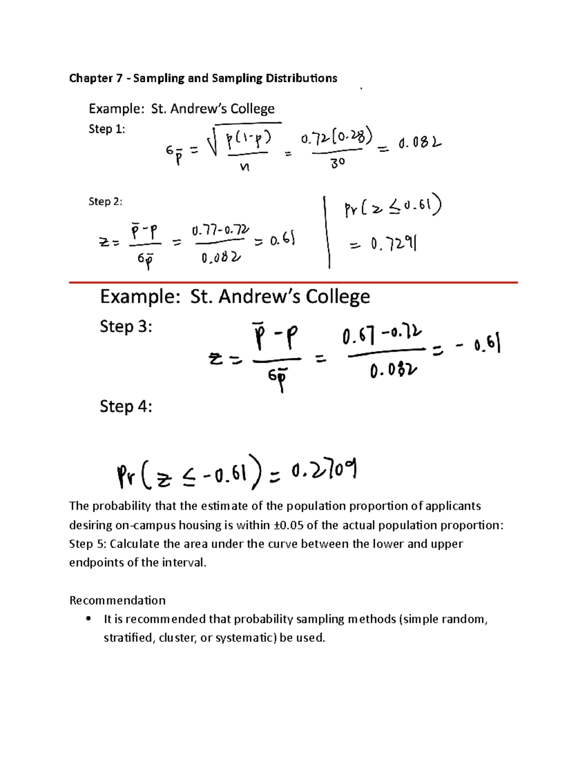 Chapter 7 Sampling And Sampling Distributions Part 6 Chapter 7
