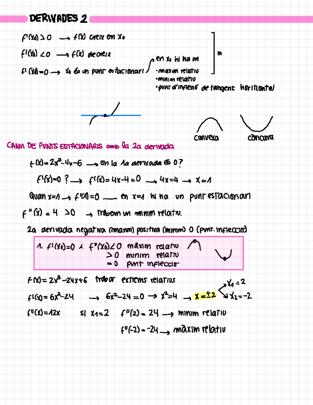 Derivades 2 - Apuntes derivadas matematicas ciencias sociales segundo ...