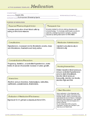 Adenosine - ACTIVE LEARNING TEMPLATES THERAPEUTIC PROCEDURE A ...
