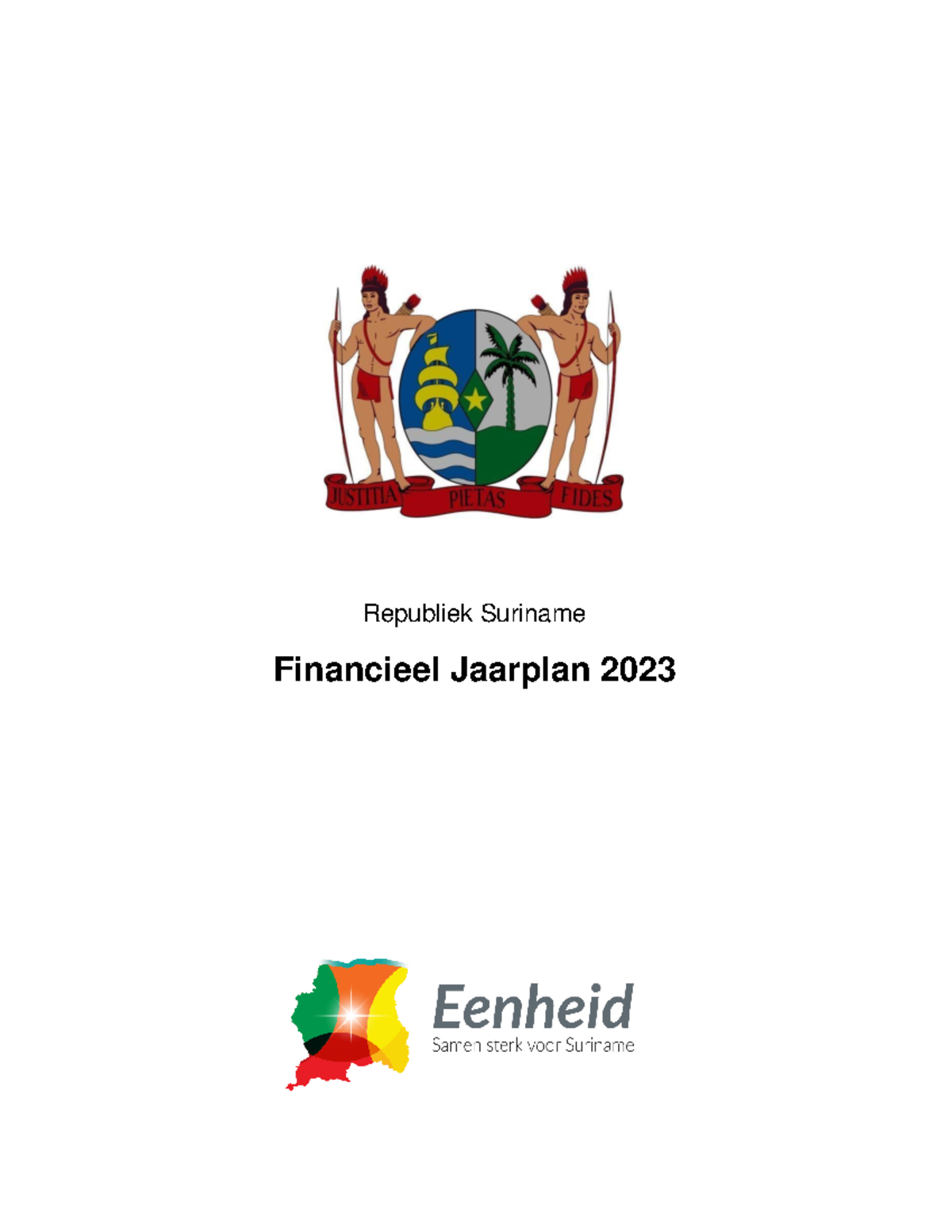 Financieel-Jaarplan-2023 final - Republiek Suriname Financieel Jaarplan 2023 Voorwoord Voor u ...