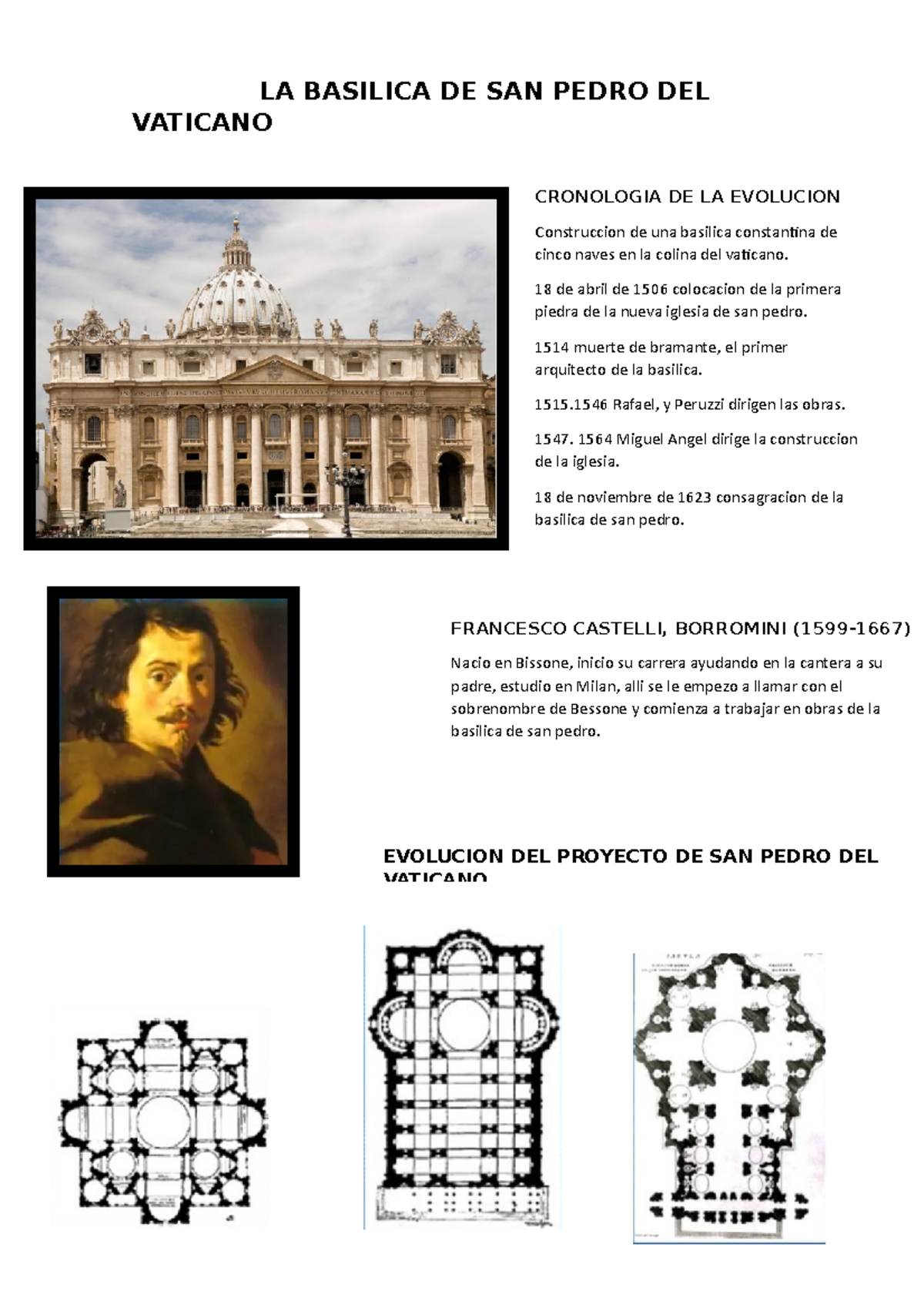 LA Basilica DE SAN Pedro DEL Vaticano - LA BASILICA DE SAN PEDRO DEL VATICANO CRONOLOGIA DE LA ...
