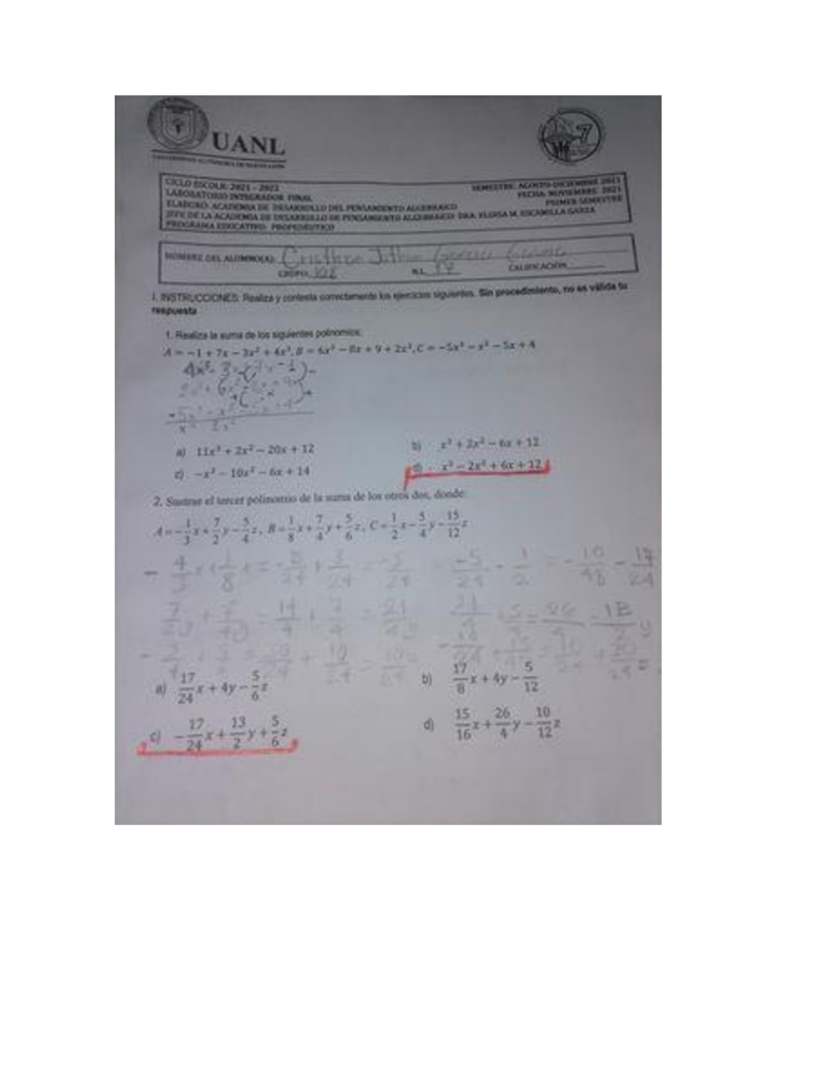 PIA MATE - Matemáticas I - Studocu