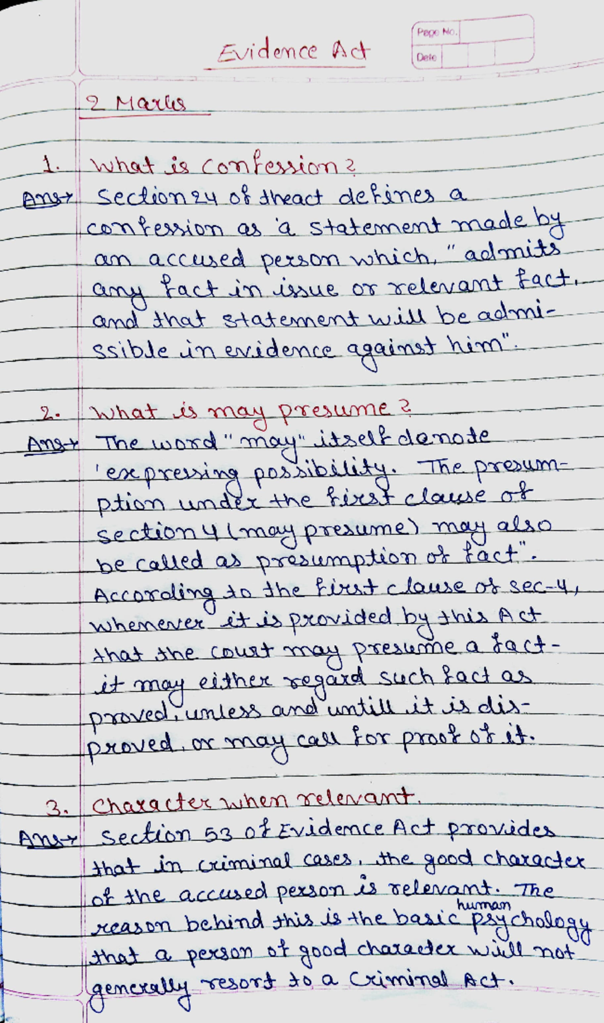 IEA PYQ&A by Sujeet Rajput - Bachelor of Legal Science and Law - Studocu