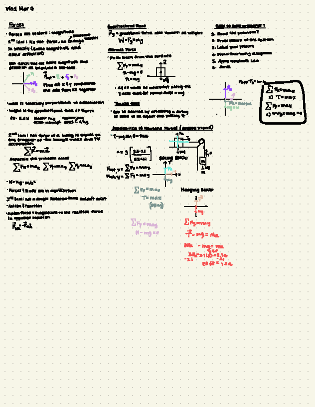 Physics Lab 2 - lecture notes - Wed Mar C Gravitational - Force -How to ...