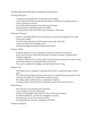 Techniques AND Theories OF Basketball Notes 1 - TECHNIQUES AND THEORIES ...