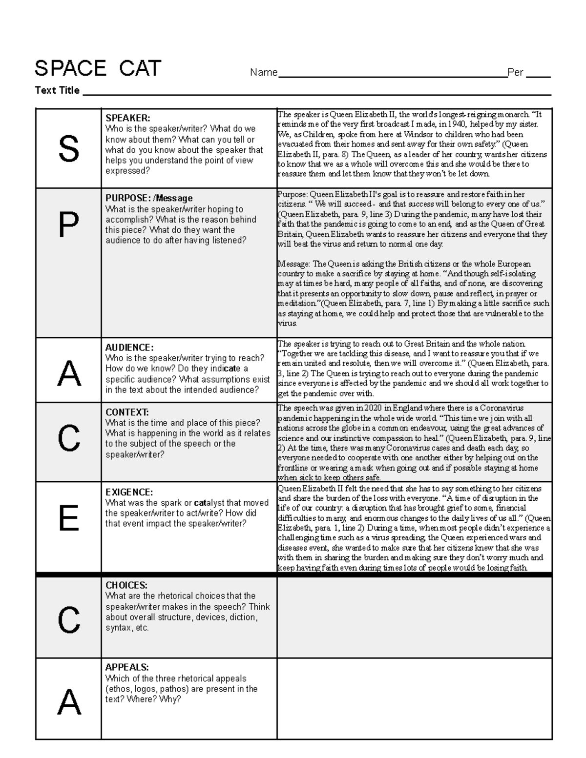 Queen Elizabeth II Spacecat - SPACE CAT Name Per Text Title S SPEAKER ...