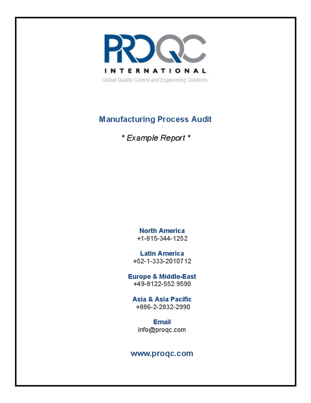 Manufacturing Process Audit Checklist - ! ! ! ! ! Manufacturing Process ...