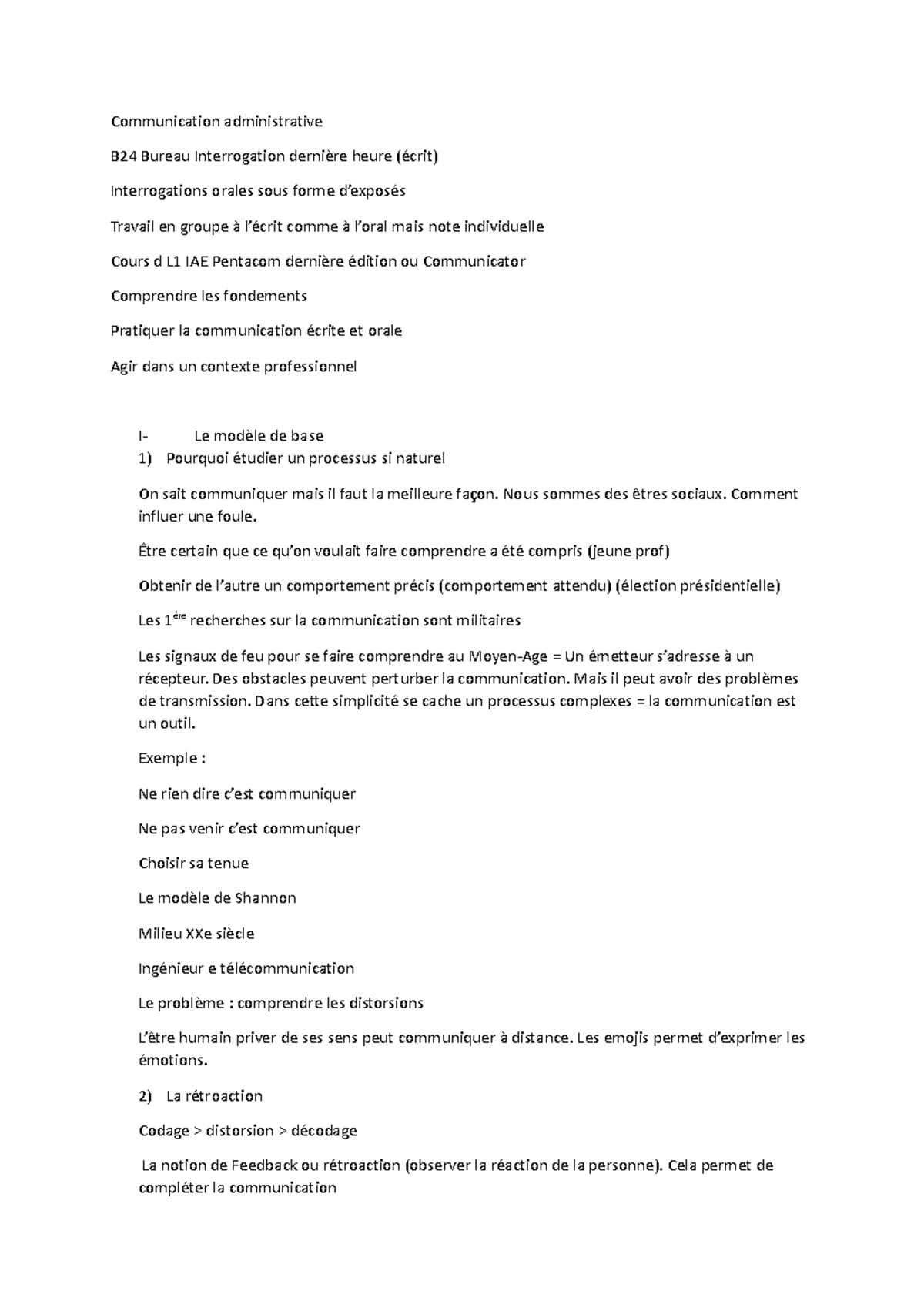 Communication administration - Communication administrative B24 Bureau ...