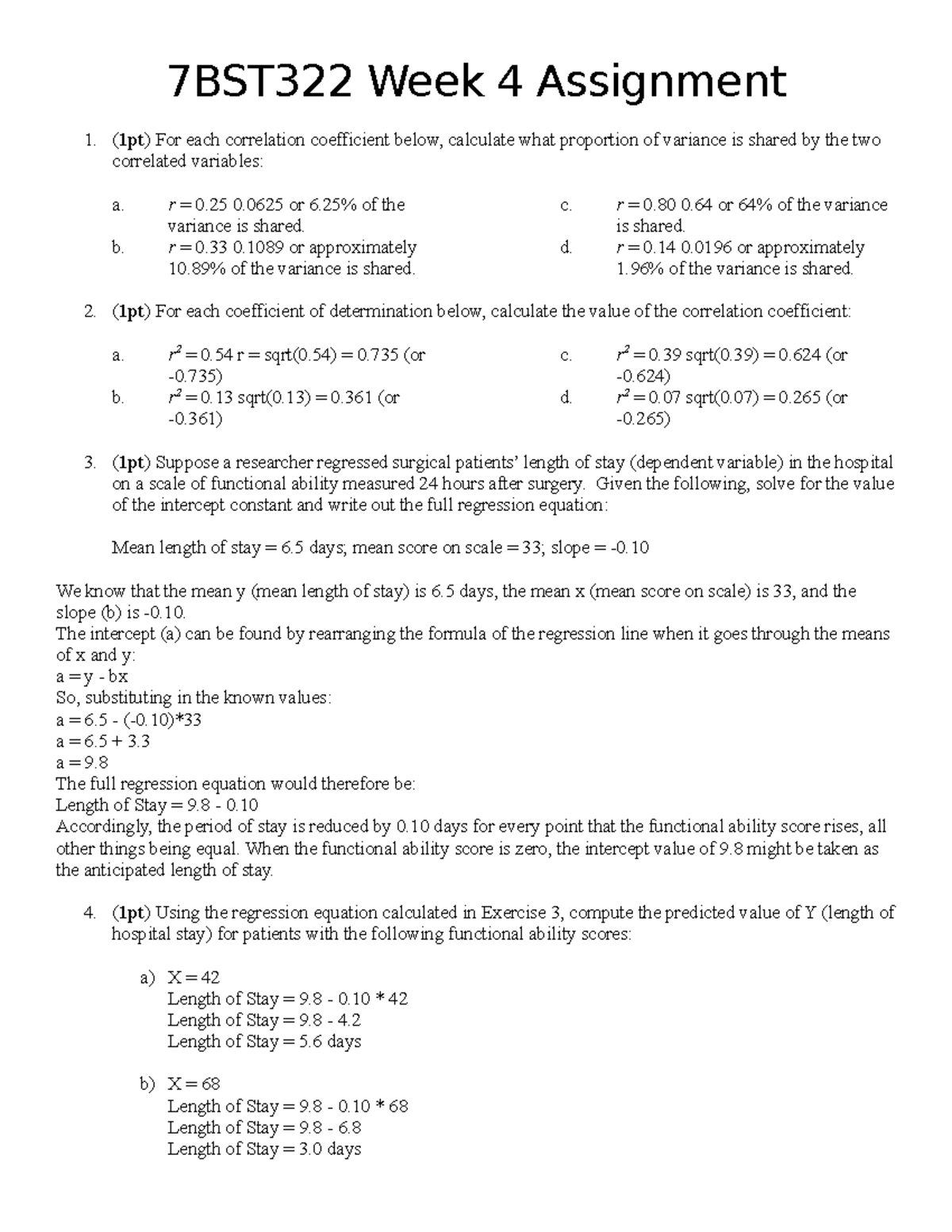 Week4assignment 1 Wk 4 7bst322 Week 4 Assignment 1pt For Each Correlation Coefficient