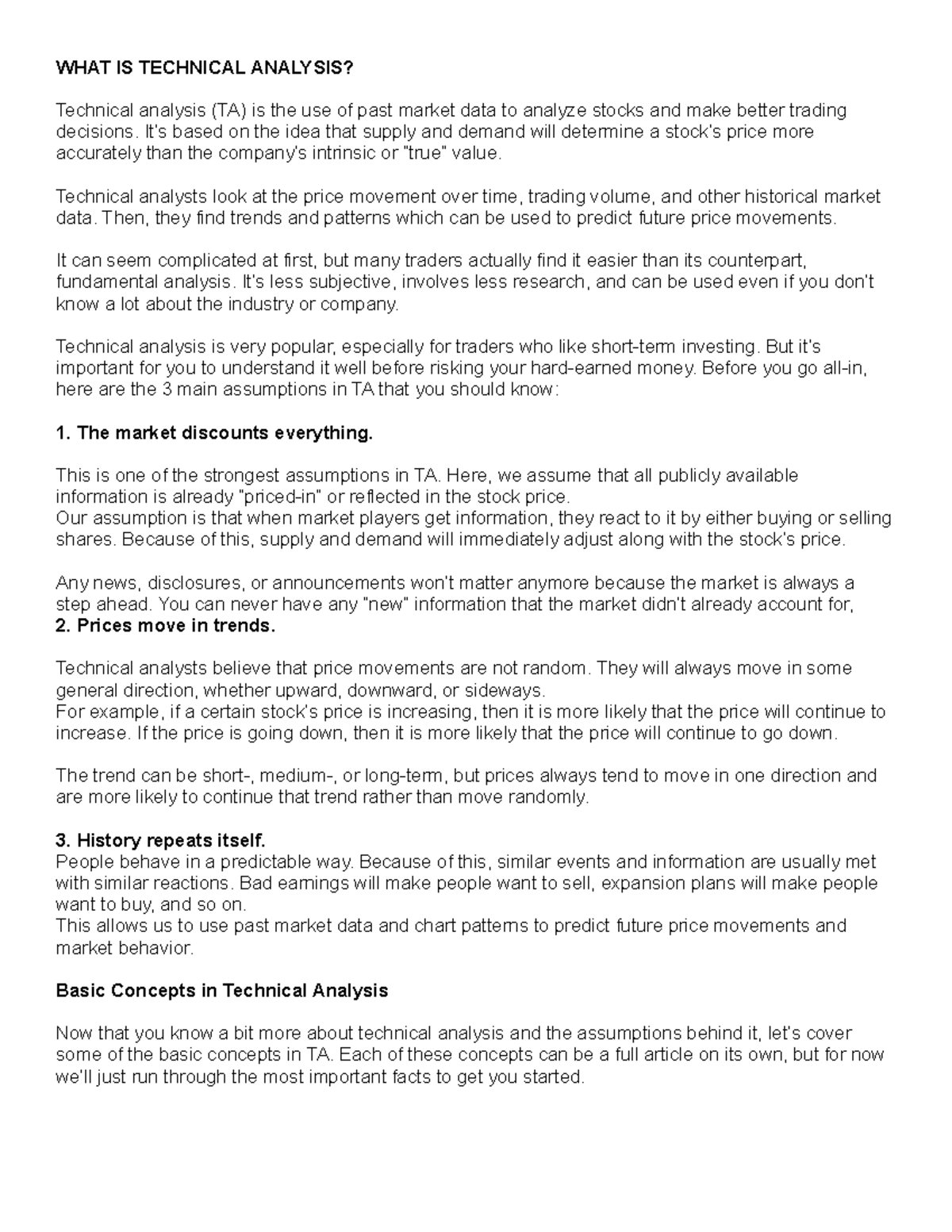 Analysis guide investagram - WHAT IS TECHNICAL ANALYSIS? Technical ...