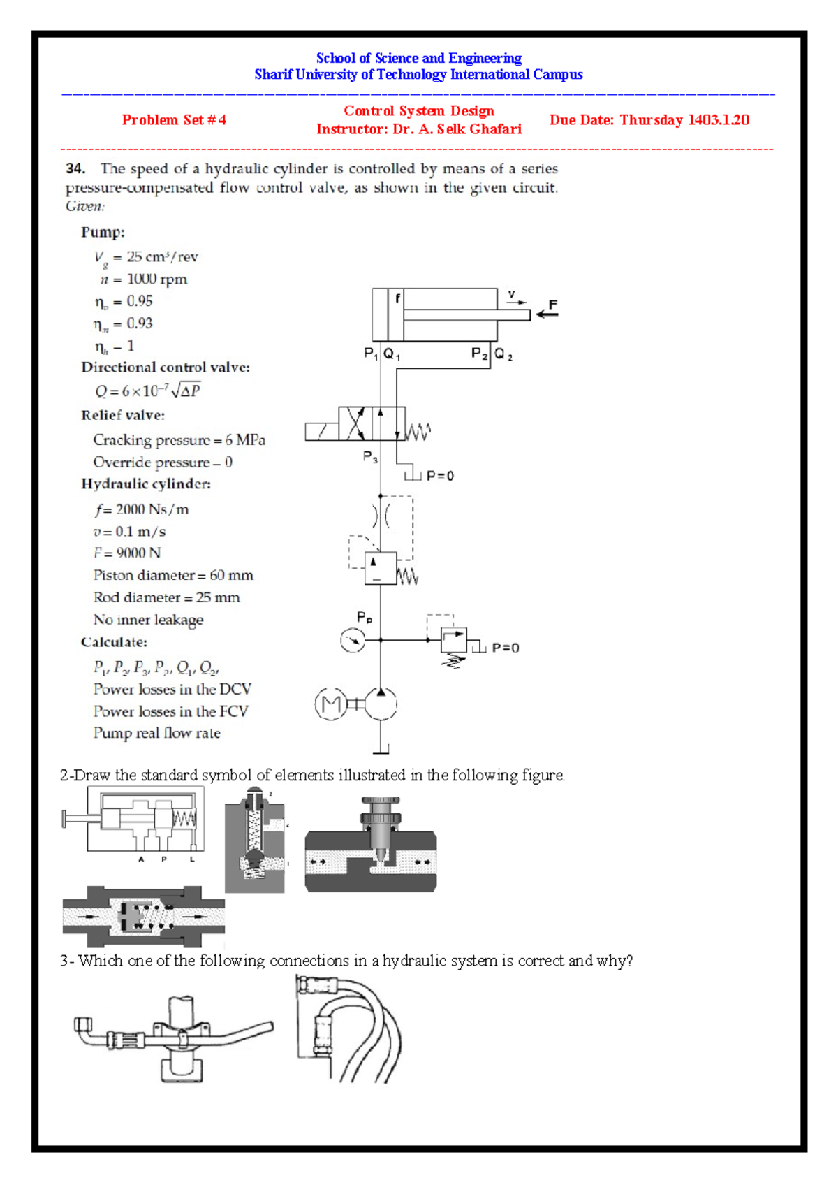 CSD HW4 - control system design course for automation - School of Science and Engineering Sharif ...