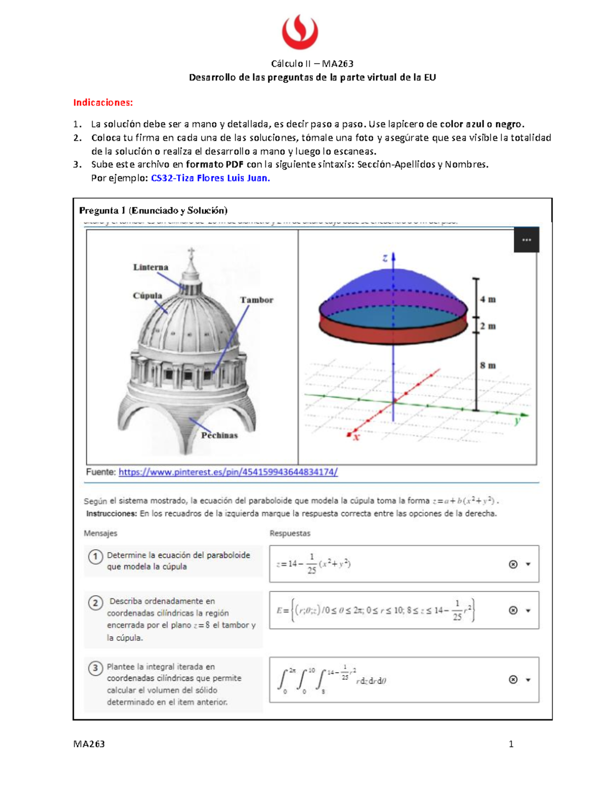 SW52-PC32_2024/2023 - Cálculo II – MA26 3 Desarrollo de las preguntas de la parte virtual de la ...