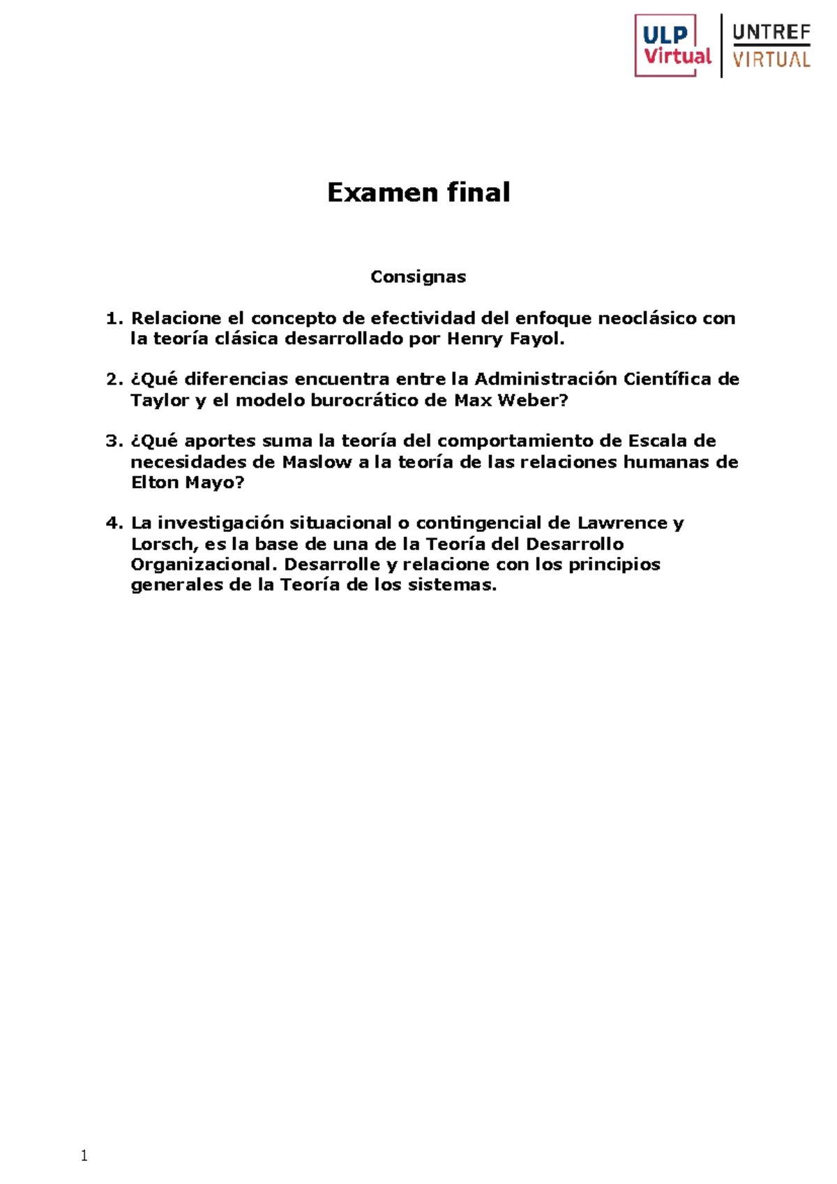 Final - TDA - Julio 23 - Examen final Consignas 1. Relacione el ...