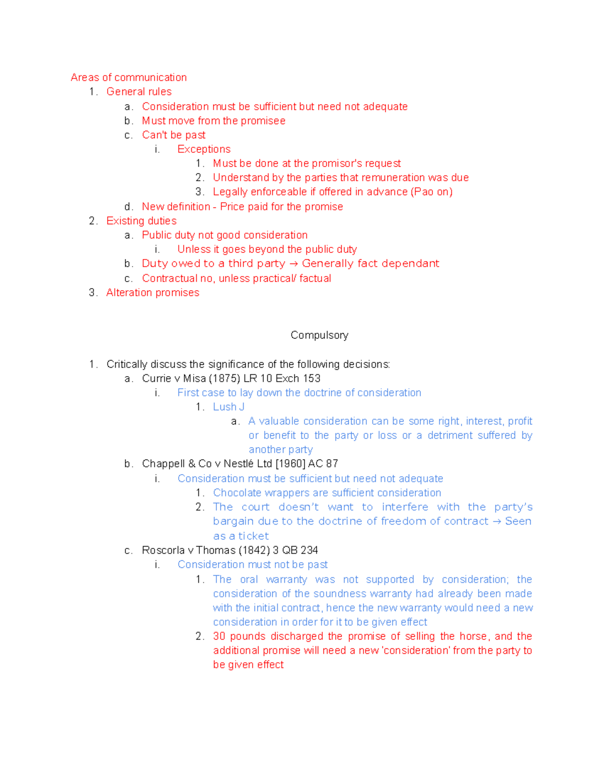 Contract Law Tutorial 2 - Areas of communication 1. General rules a ...