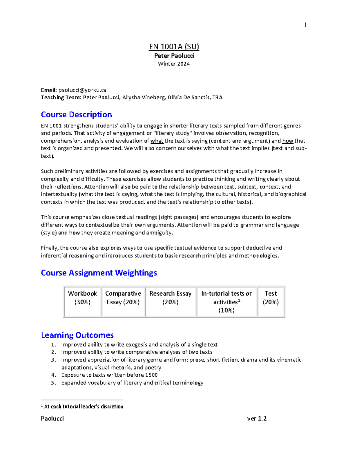 EN-1001-Winter-Syllabus-2024-Paolucci-ver-1-2 - 1 Paolucci ver 1. 2 EN ...