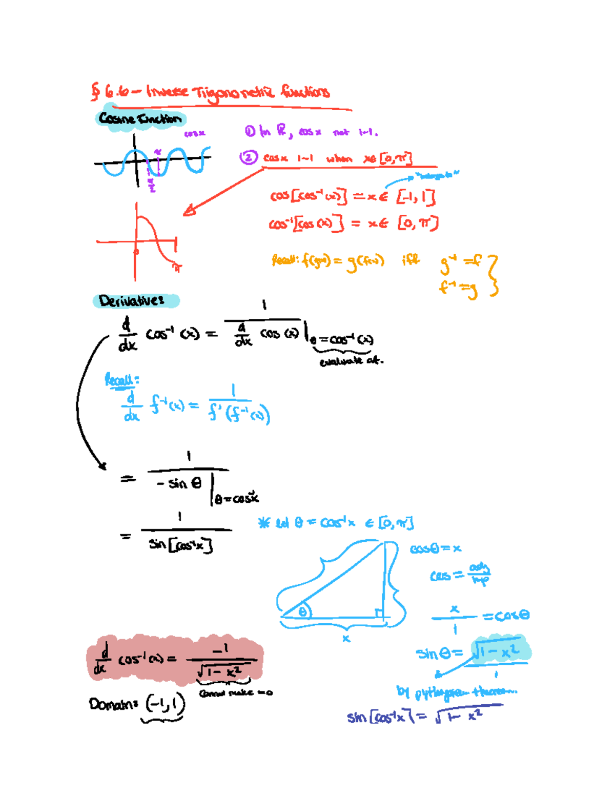 Inverse trigonometric functions (6 - 6 InverseTrigonometricfunctions ...