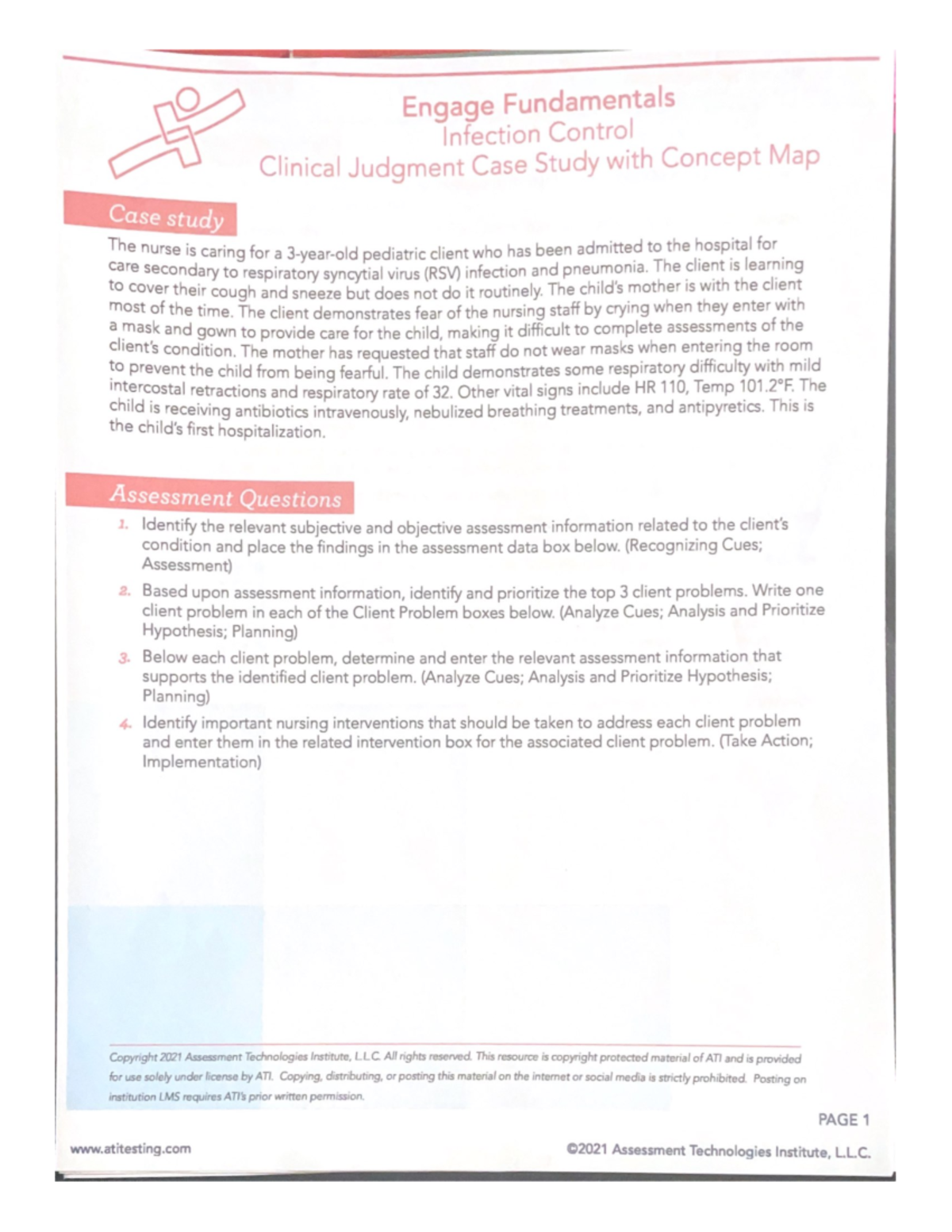 Infection case study - N/A - lvn 64 - Studocu