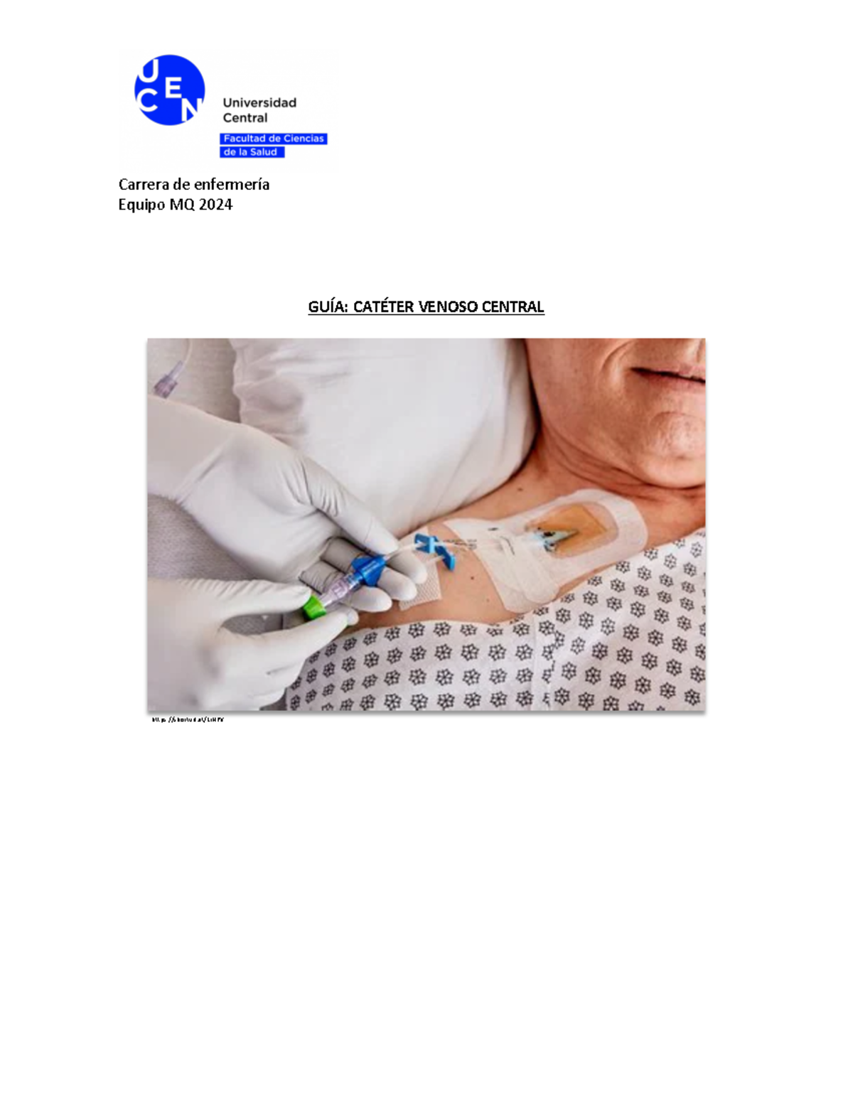 GUÍA CVC - ,bhbohbou - Carrera de enfermería Equipo MQ 202 4 GUÍA ...