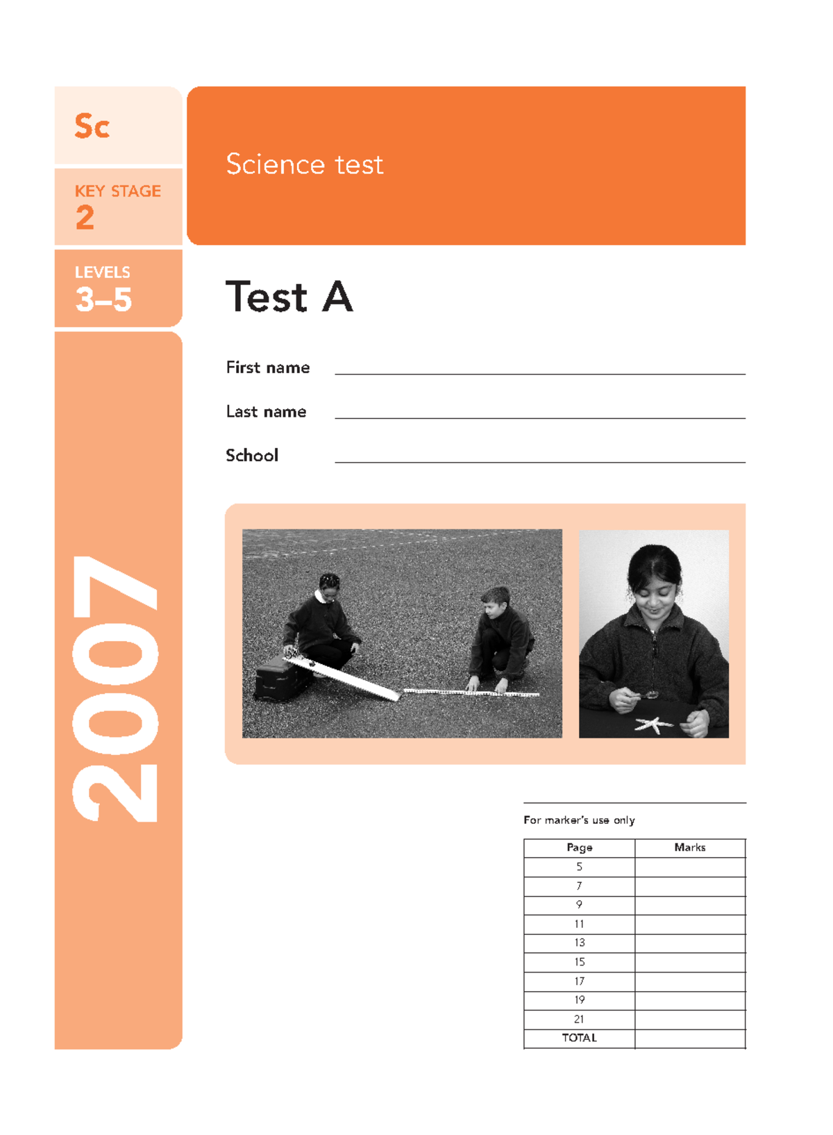 2007-Science-A - Science past paper - Science test ####### LEVELS 3– Sc ...