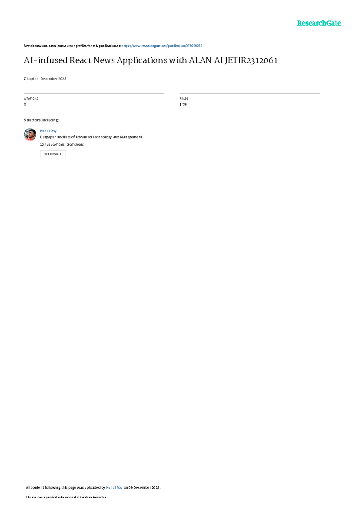 AI-infused React News Applicationswith Alanai Jetir 2312061 - See ...