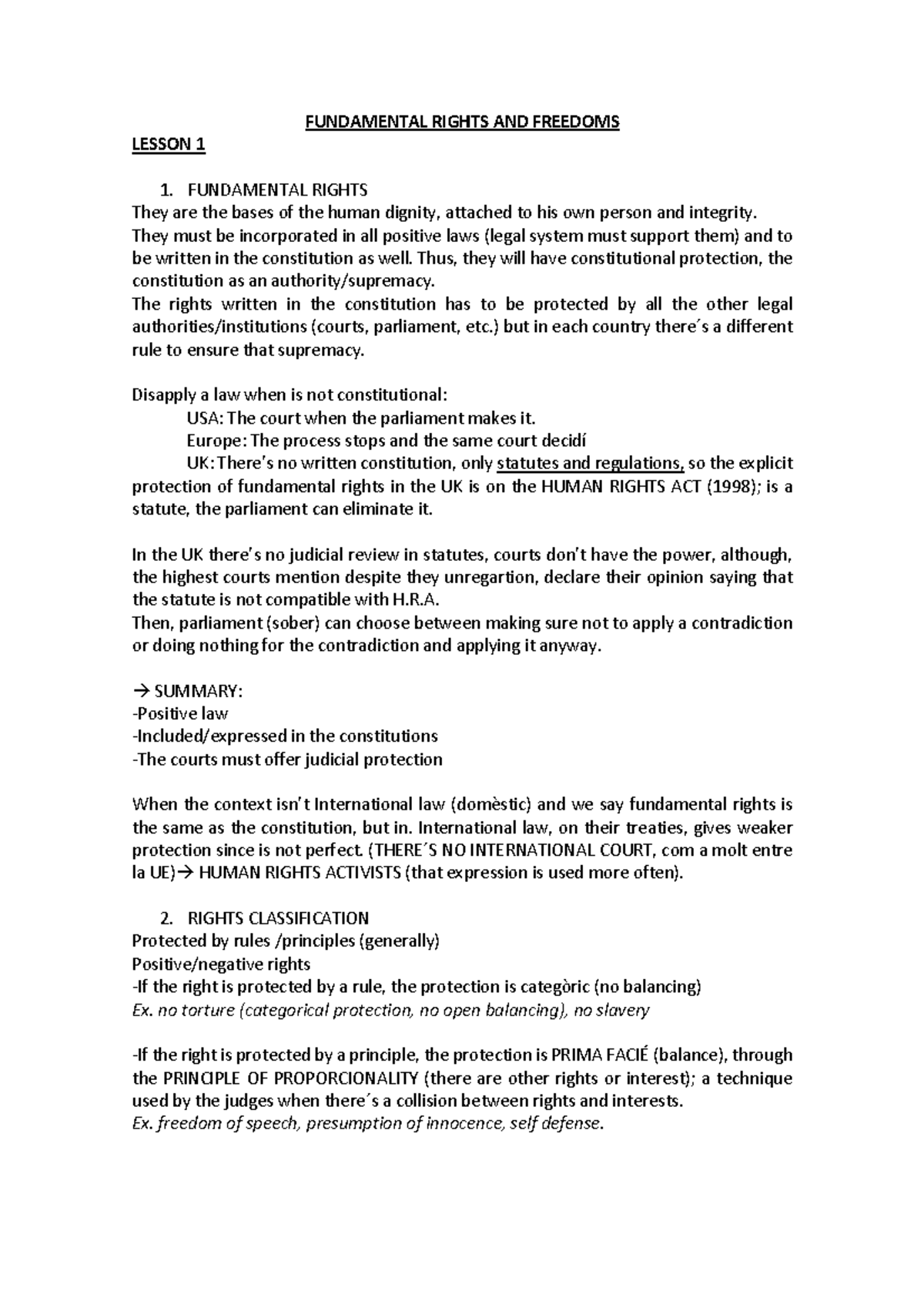 Fundamental Rights AND Freedoms - FUNDAMENTAL RIGHTS AND FREEDOMS ...