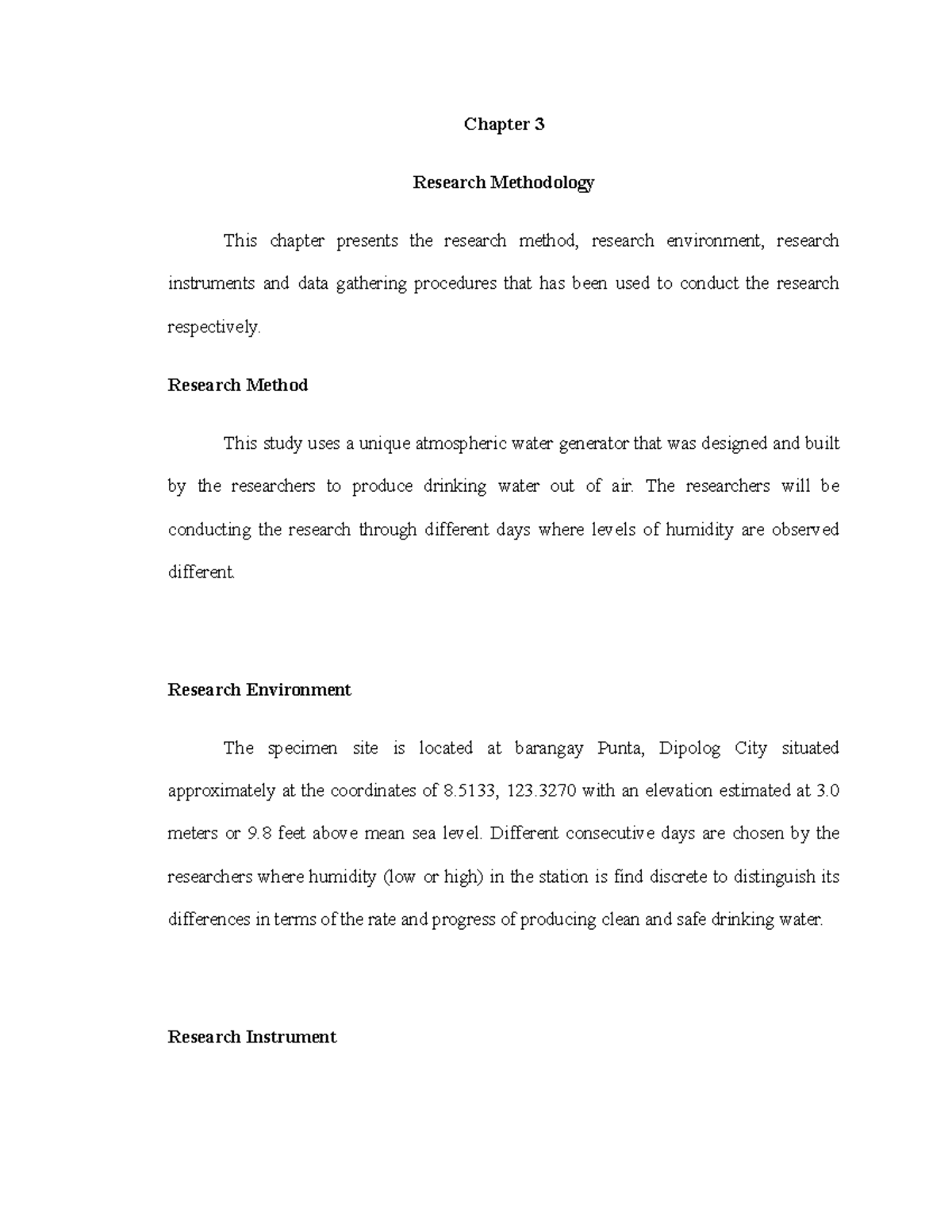 Calamba Capstone Chapter 3 - BS Civil Engineering - UZ - StuDocu