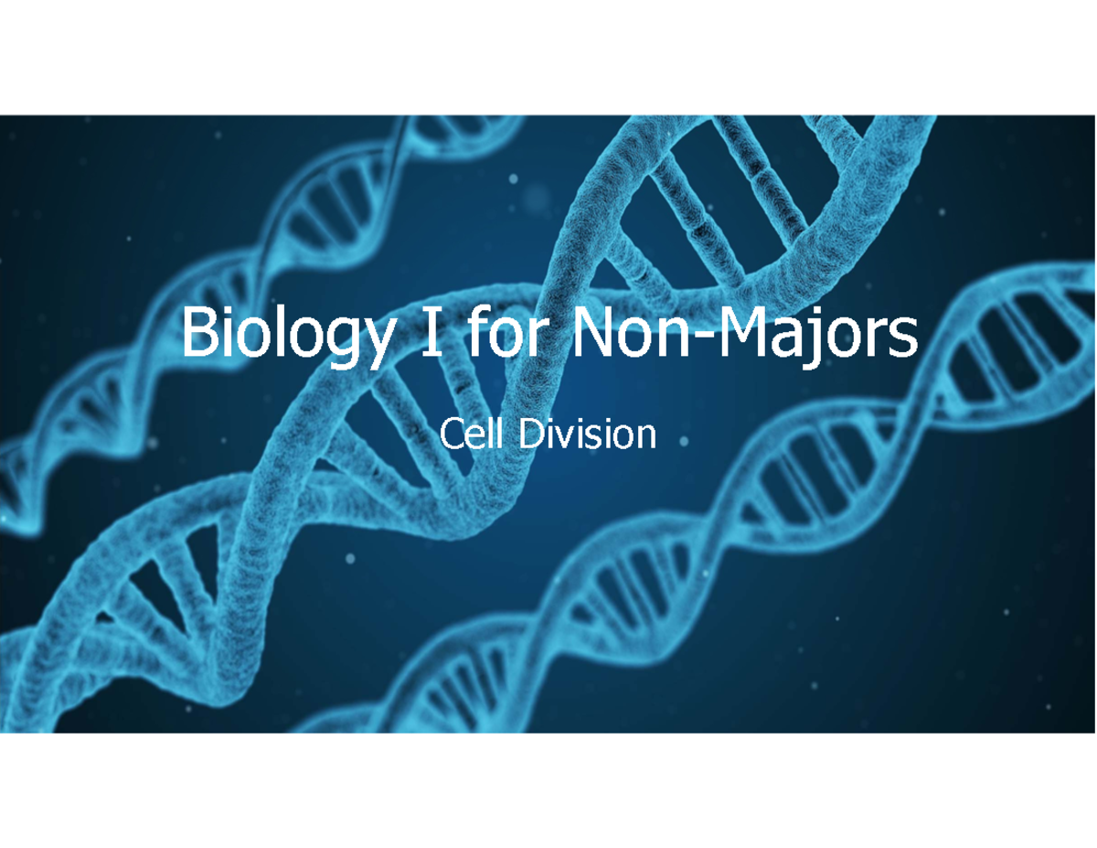 BIO 101 Mod 7 PPT slides - notes - Biology I for Non-Majors Cell ...