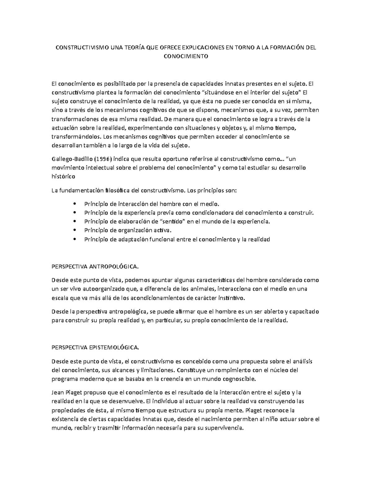 Constructivismo UNA Teoría QUE Ofrece Explicaciones EN Torno A LA Formación DEL Conocimiento ...