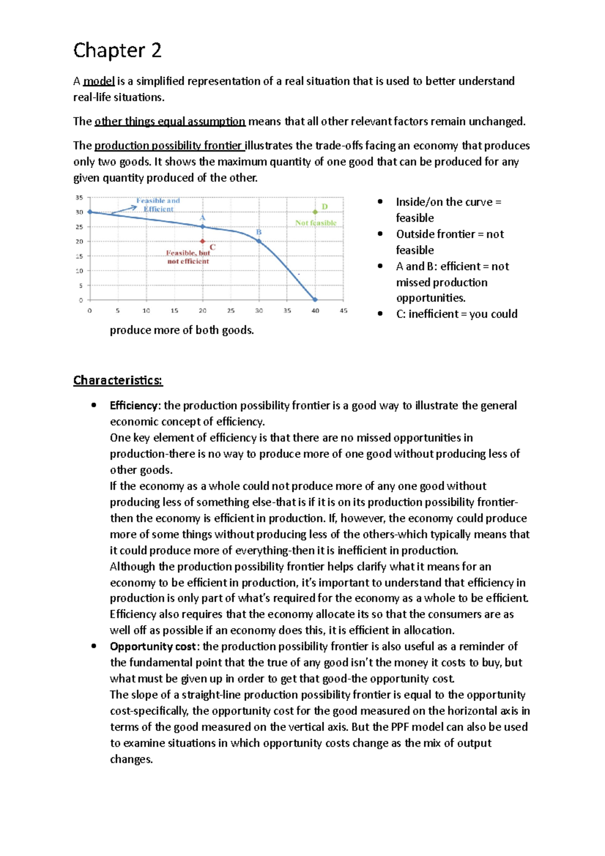 Chapter 2 - Chapter 2 A model is a simplified representation of a real ...