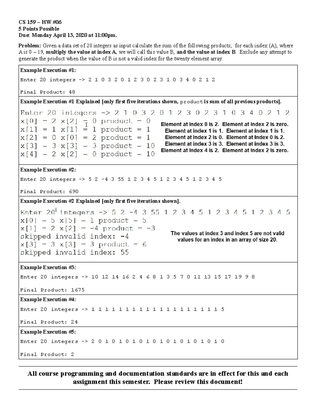 Hw06 - yay - CS 159 – HW 5 Points Possible Due: Monday April 13, 2020 ...