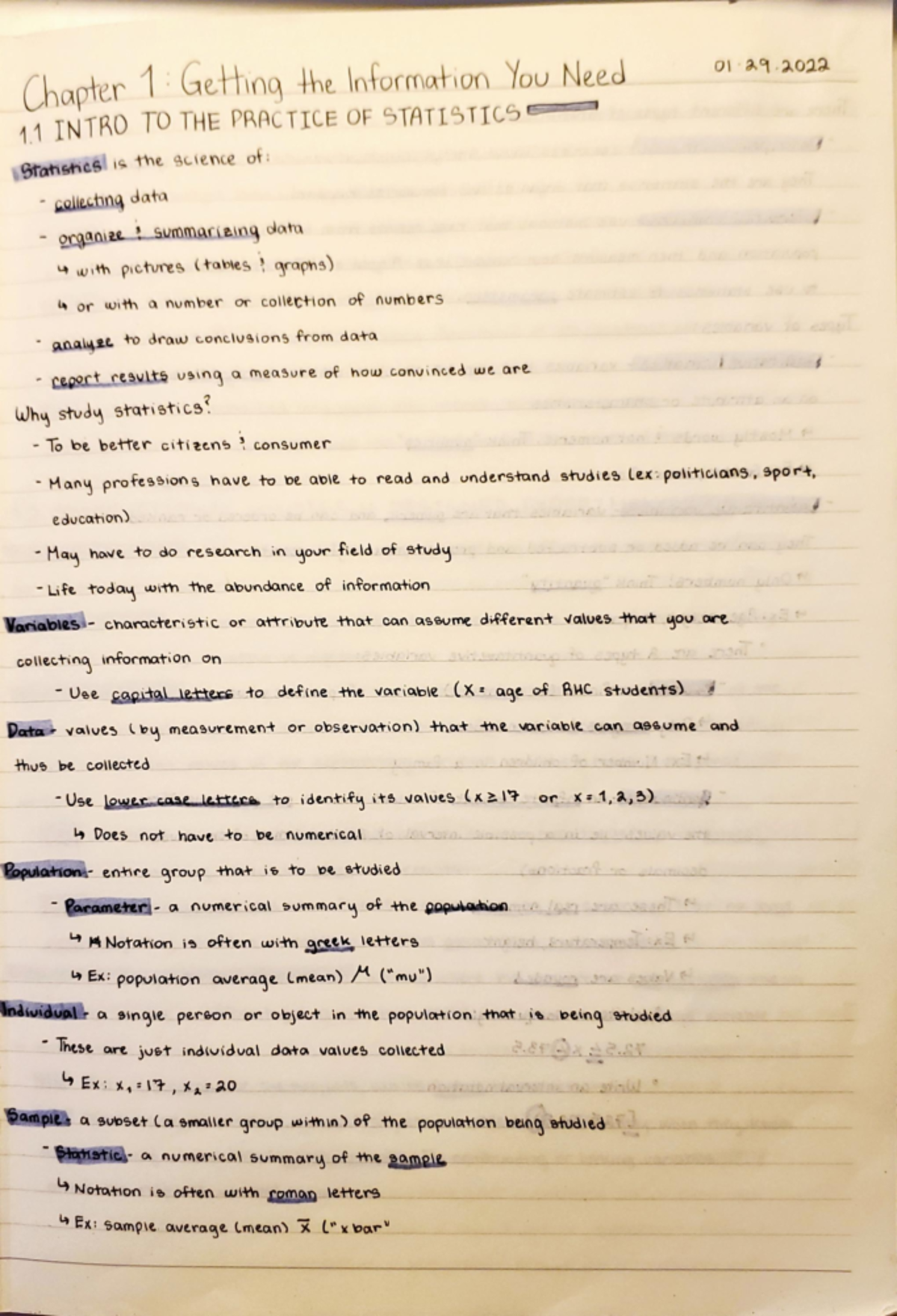 Chapter 1 Notes - MATH 050 - Studocu